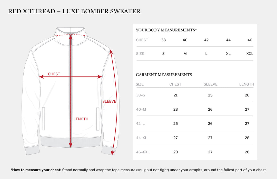Size Guides – Red X Thread – Heritage Design Co.